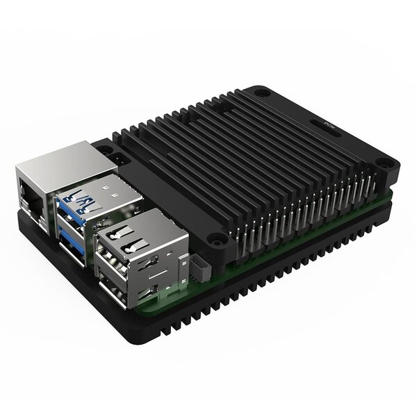 EDATec Raspberry Pi 5 Open Aluminium Kühlkörper Gehäuse Schwarz 🇦🇹