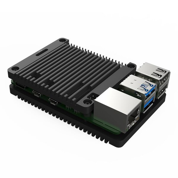 EDATec Raspberry Pi 5 Open Aluminium Kühlkörper Gehäuse Schwarz 🇦🇹