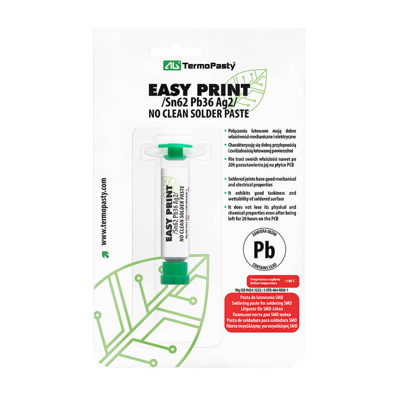 Easy Print Lötpaste Sn62Pb36Ag2 – Bleihaltige SMD Lötpaste für profes 🇦🇹