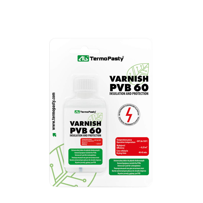 Lacquer PVB 60 - High Transparency PCB Conformal Coating 🇦🇹